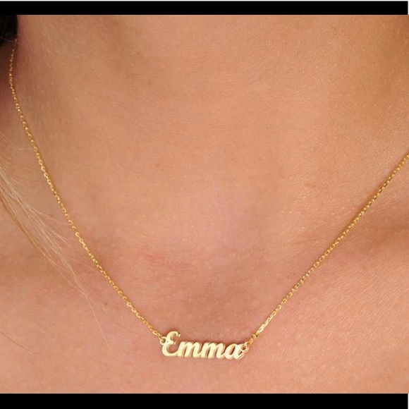Jewelry | Customized 14 Kt Gold Name Plate And Chain | Poshmark